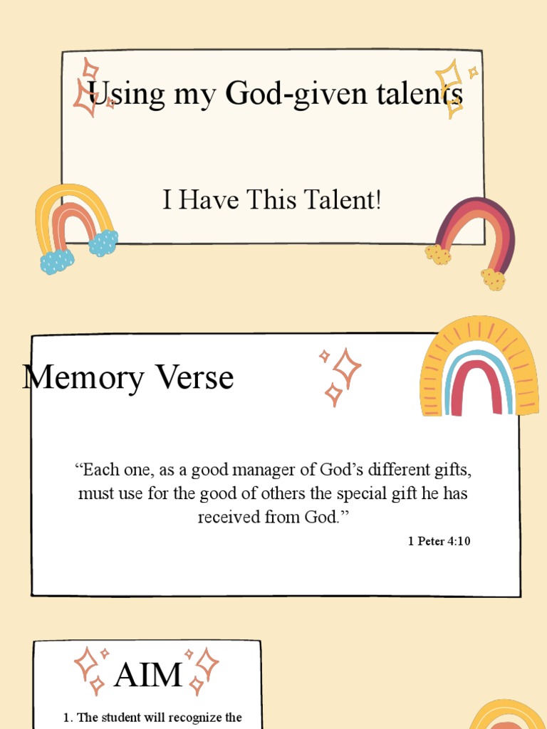 Recognizing and Using God-Given Talents | PDF | Joshua | Moses