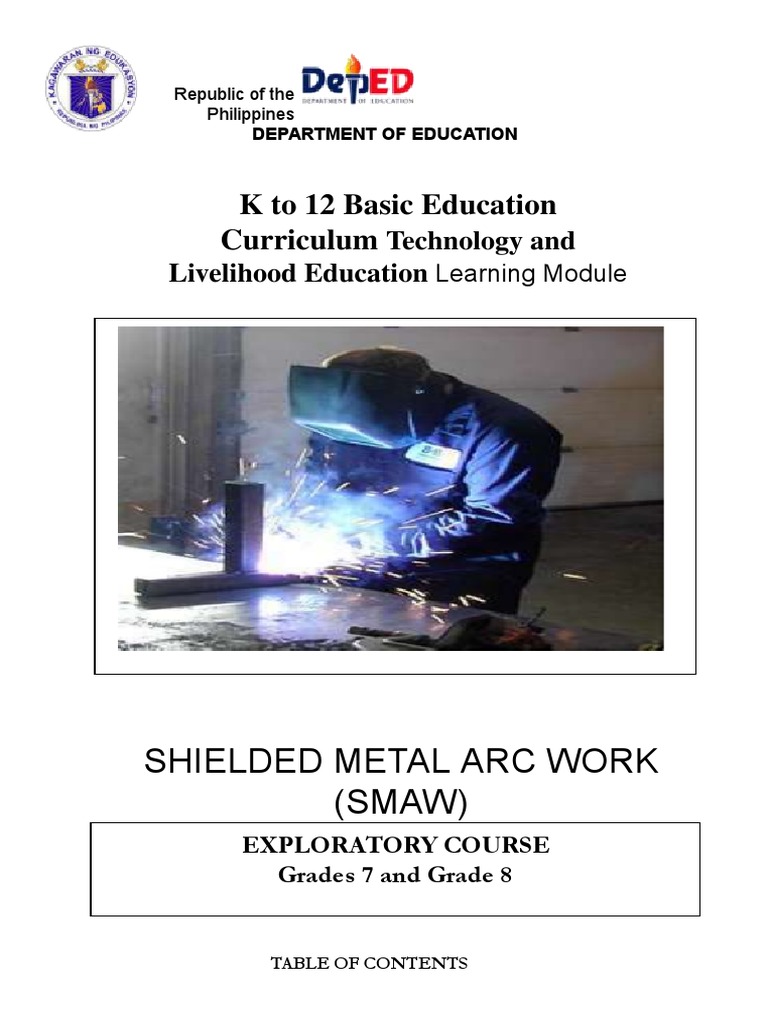 K To 12 Smaw Welding Learning Module | PDF | Screw | Numbers