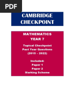 Mathematics Worksheet For Year 7 Cambridge | PDF | Litre | Area