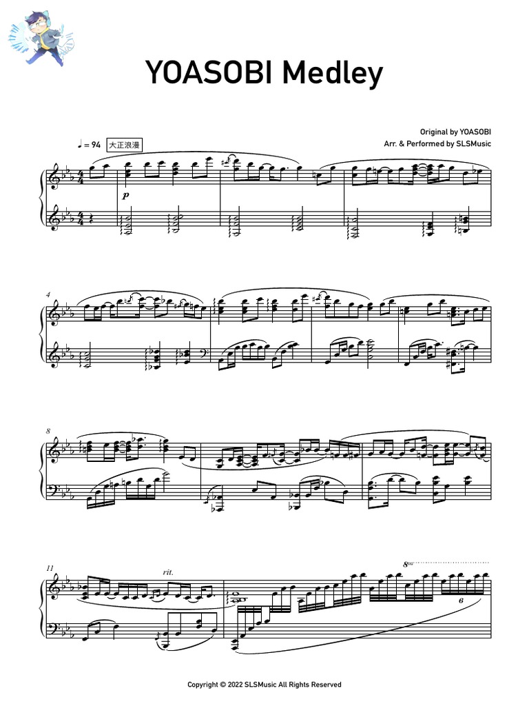 077541_[SLSMusic] YOASOBI - YOASOBI Piano Medley | PDF