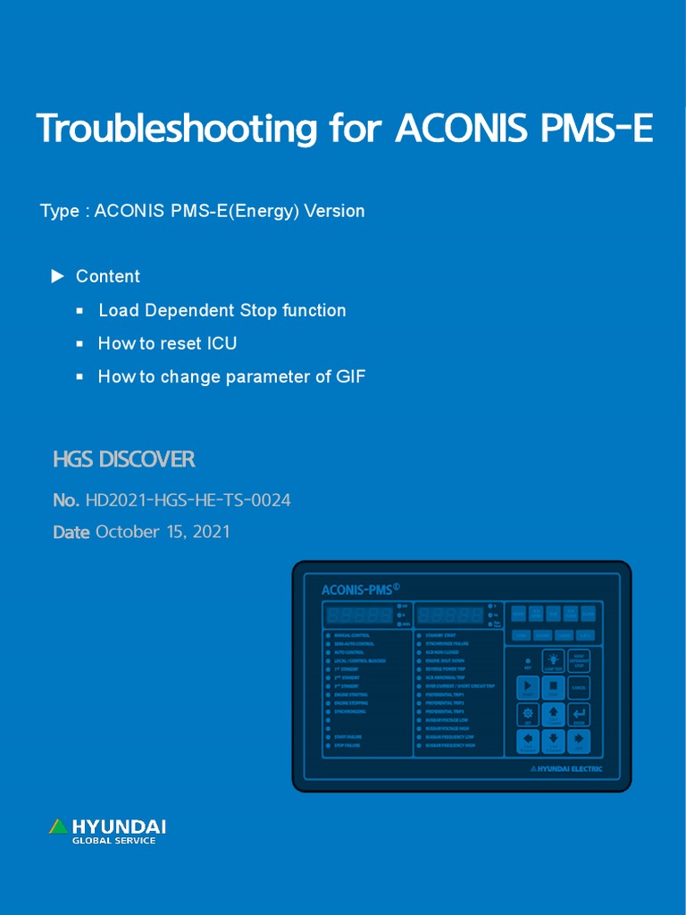 HGS Discover_Trouble Shooting Guidance for ACONIS PMS-E | PDF