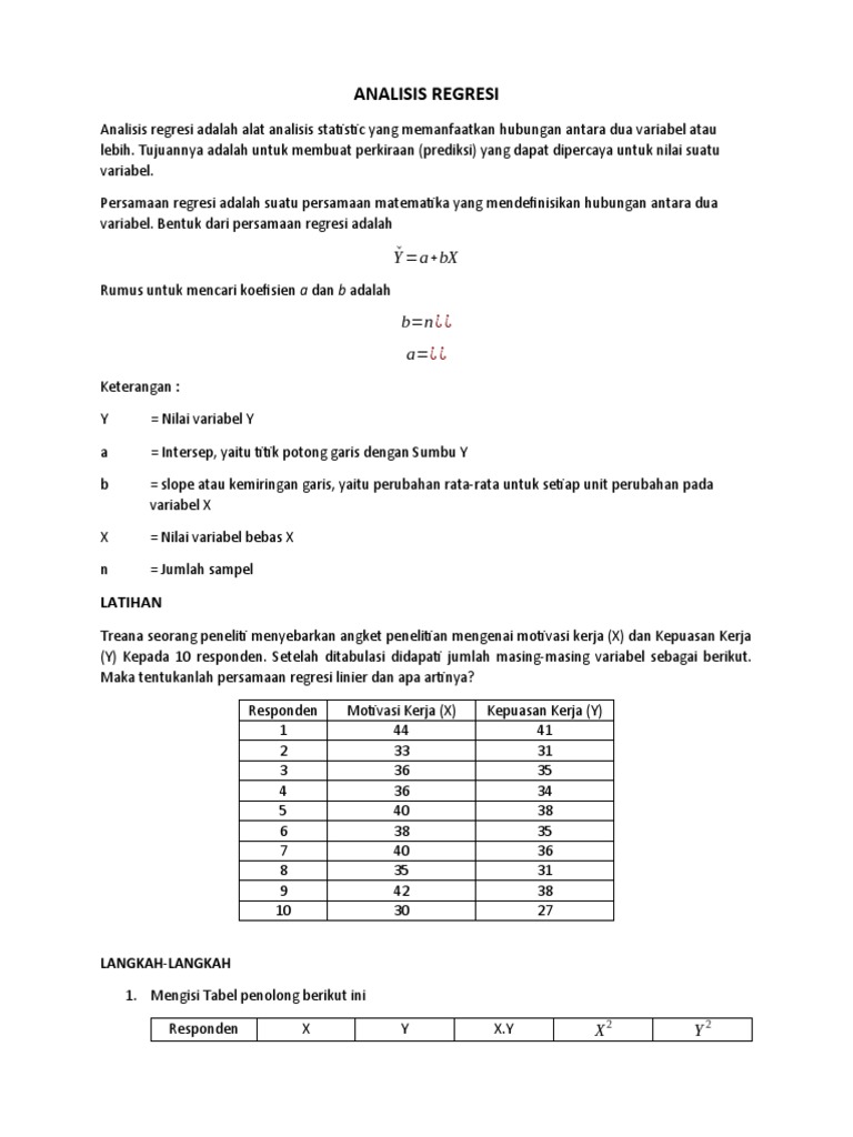 Analisis Regresi | PDF