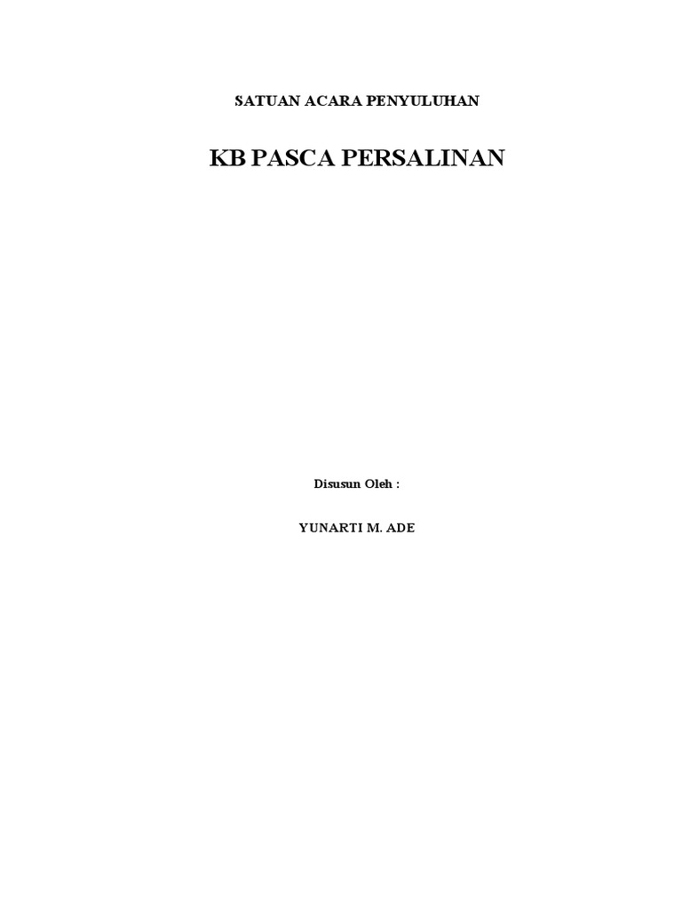 Sap KB Pasca Salin | PDF