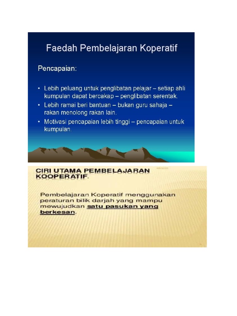 Pembelajaran Koperatif | PDF
