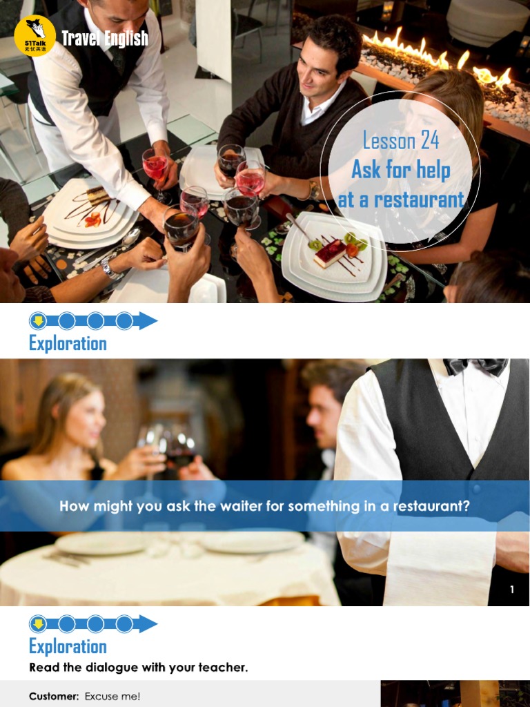 024 Ask For Help at A Restaurant | PDF