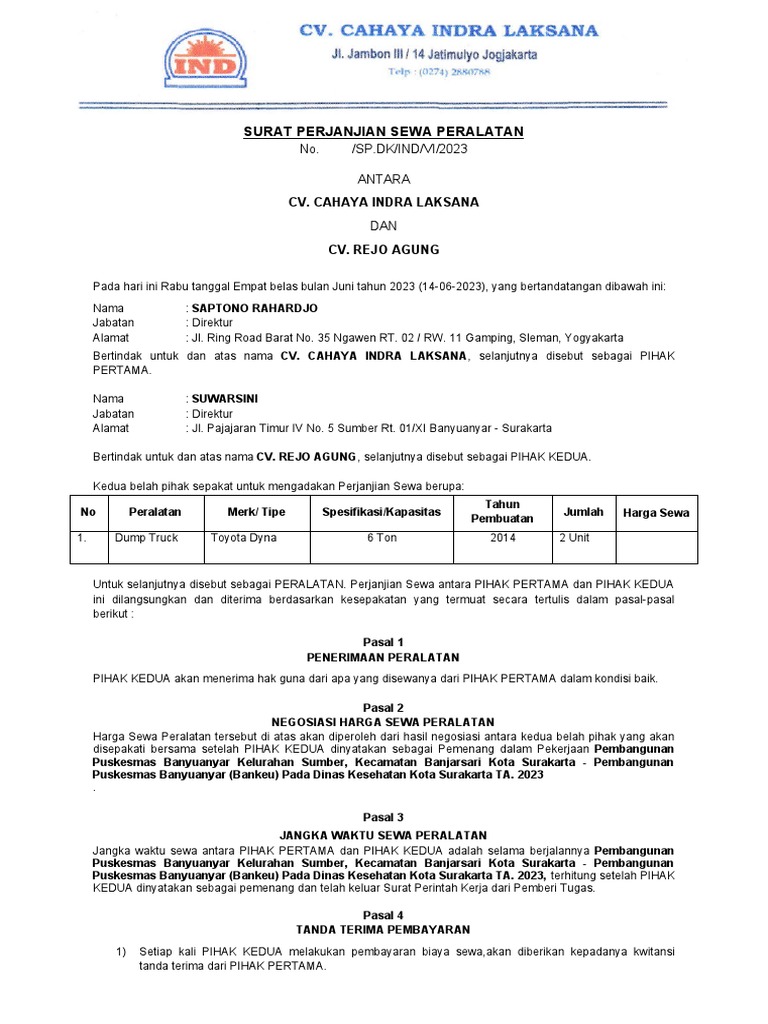 Spsa DT Puskesmas Ind - Ra | PDF