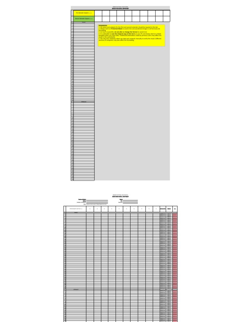 SHS Consolidated Grade Sheet Template | PDF | Computing | Computer Science