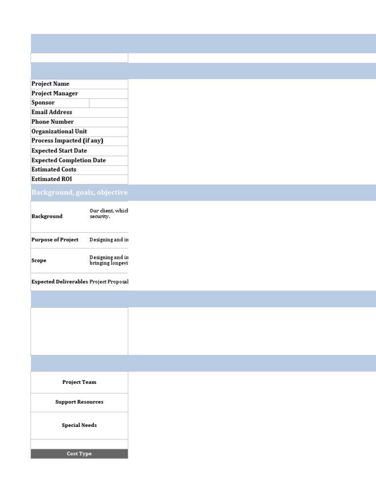 Project Charter Template | Download Free PDF | Computer Network | Computing