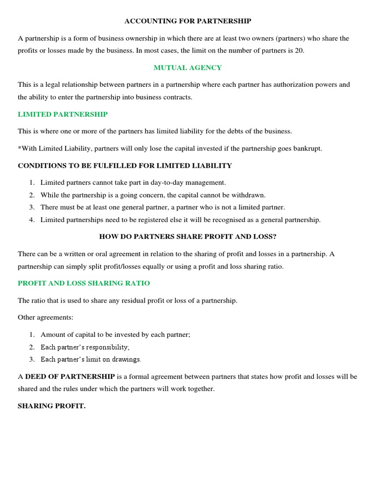 Partnership Basis Template For Accounting