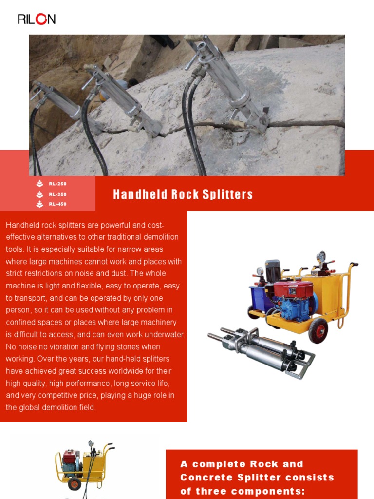 Handheld Hydraulic Rock Splitters | PDF | Engines | Diesel Engine