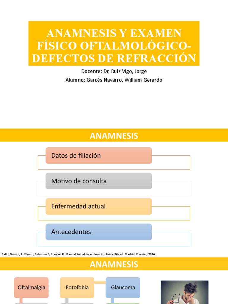 Anamnesis y Examen Físico Oftalmológico | PDF | Ojo humano | Óptica