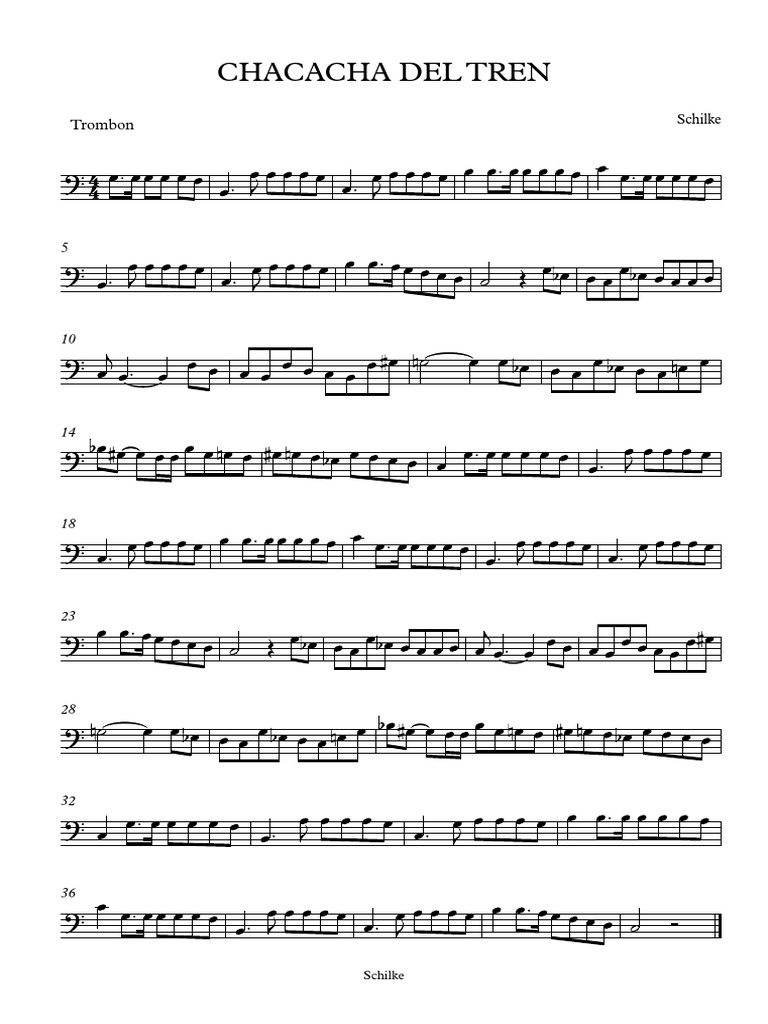 Chacacha Del Tren - Trombon | PDF