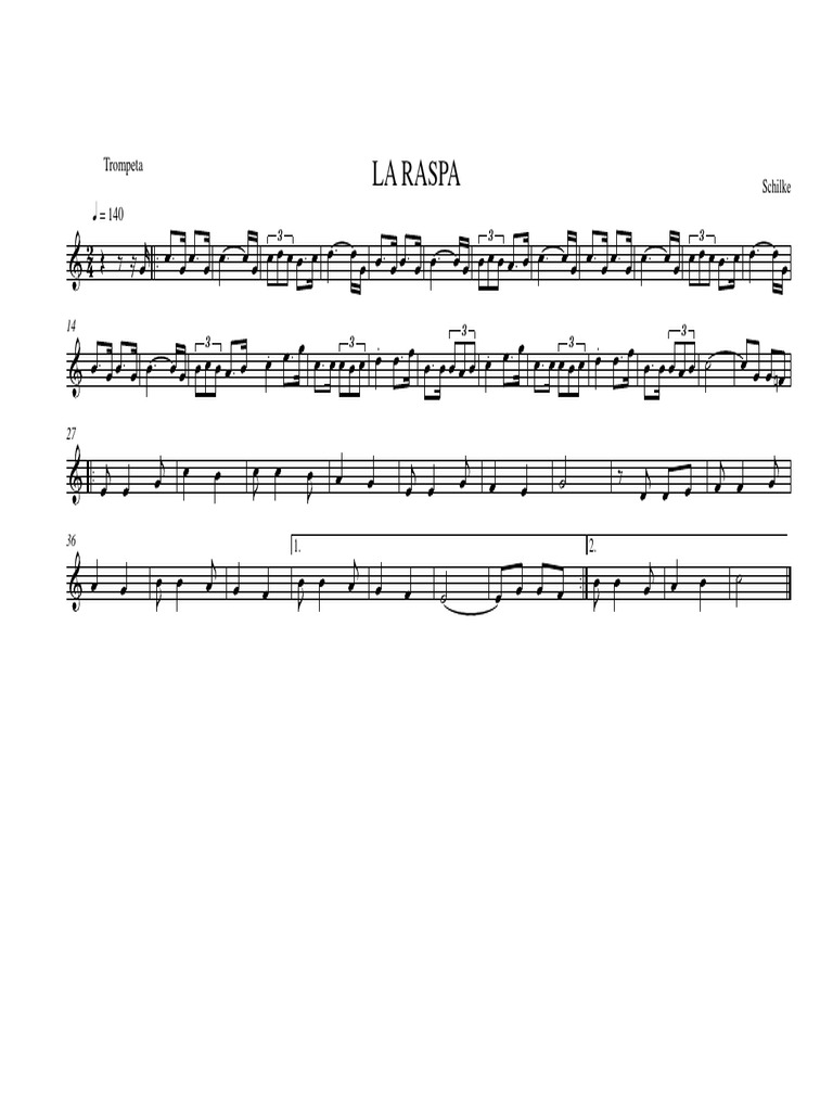 La Raspa - Trompeta | PDF