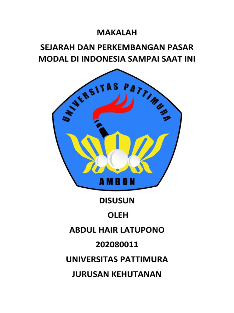 Sejarah Dan Perkembangan Pasar Modal Di Indonesia Sampai Saat Ini | PDF Sejarah Dan Perkembangan Pasar Modal Di Indonesia Sampai Saat Ini | PDF