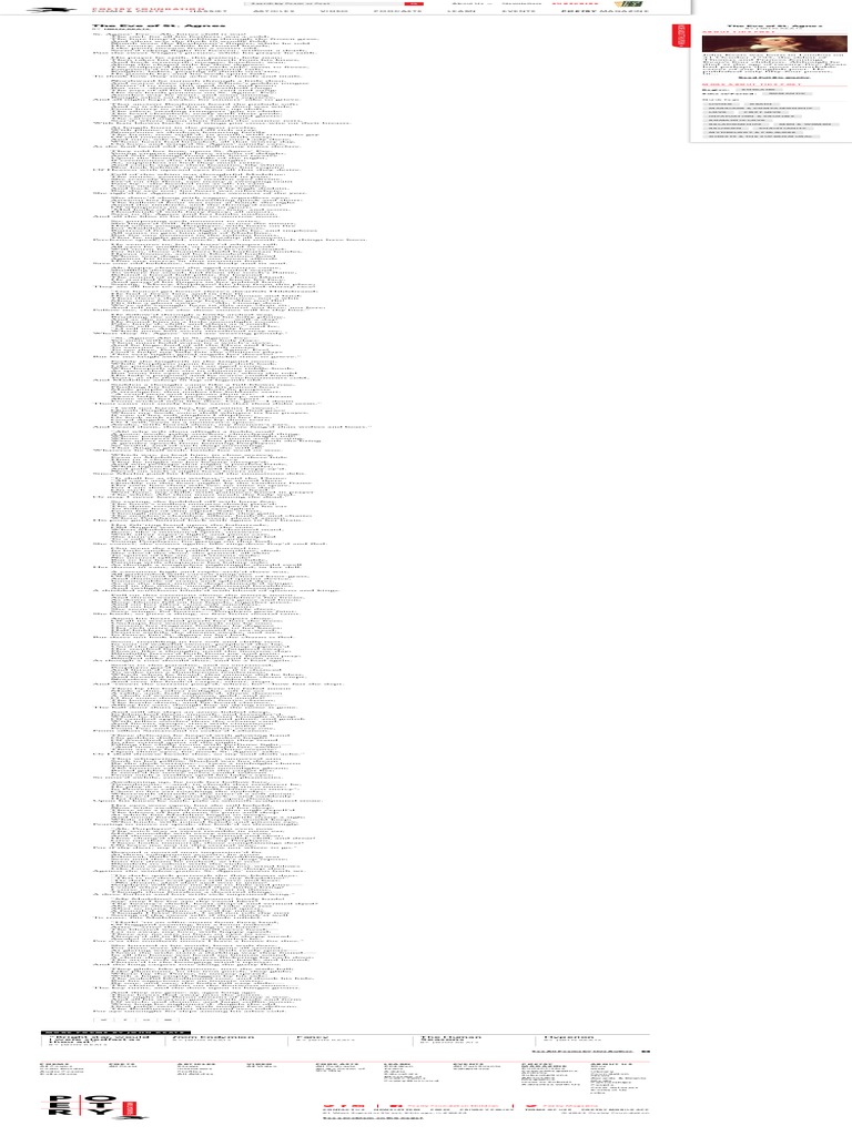 The Eve of St. Agnes by John Keats _ Poetry Foundation | PDF