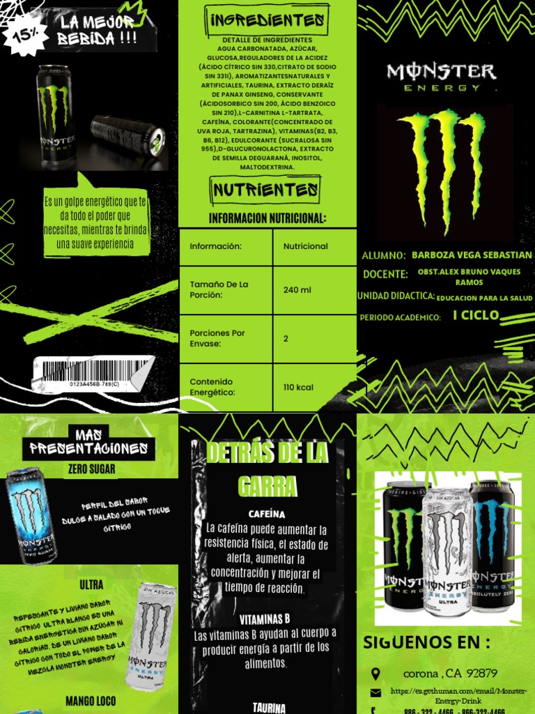 MONSTER Bebida Energetica | PDF