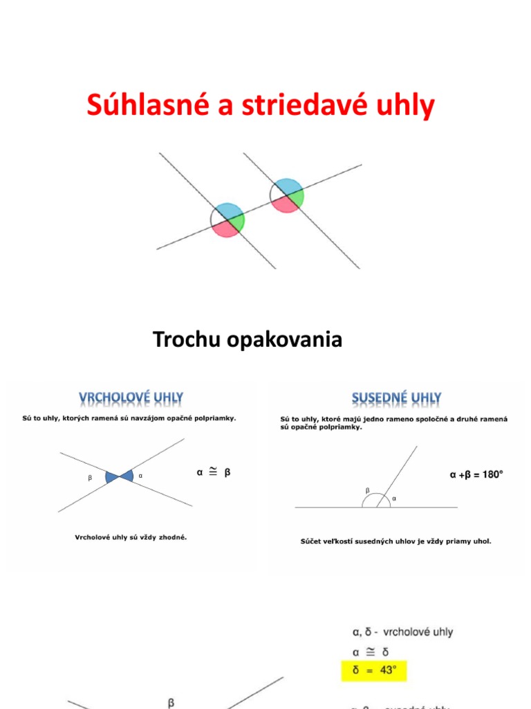 Suhlasne A Striedave Uhly | PDF