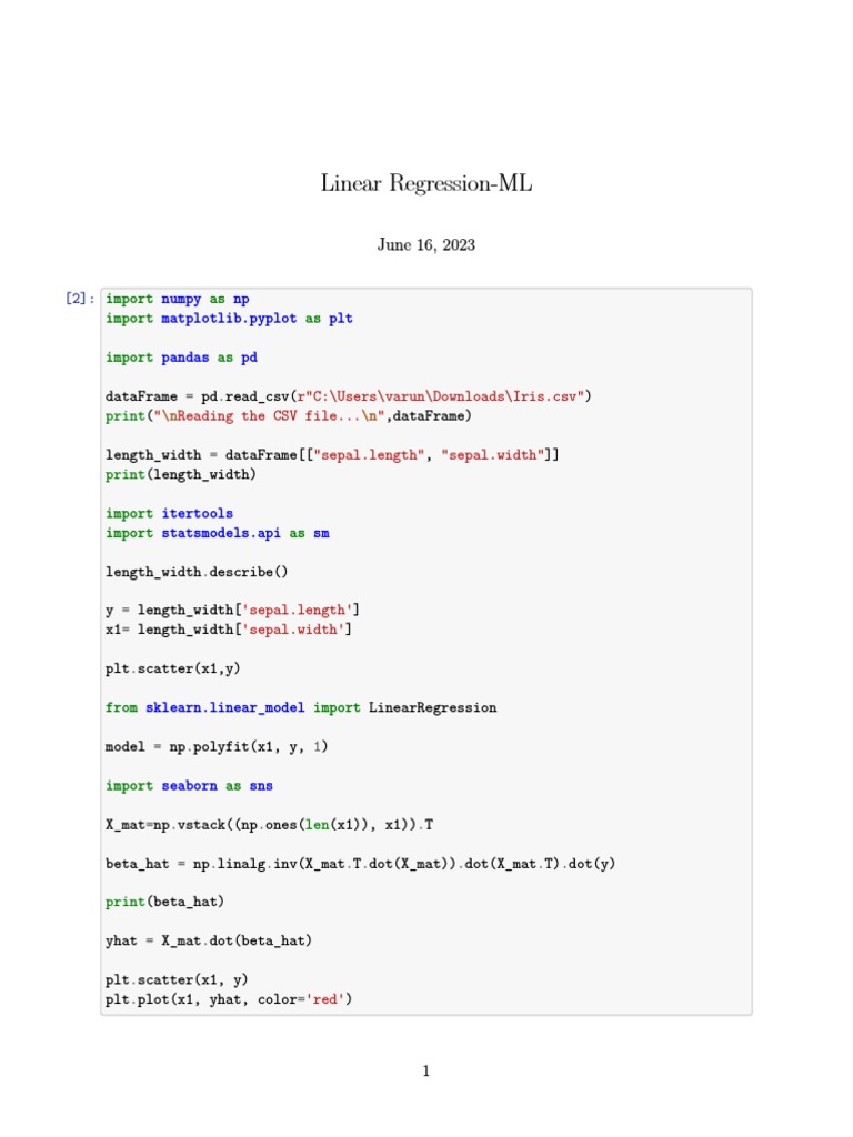 22mca1008varun Ml Lab Assignments Pdf Applied Mathematics Computer Programming