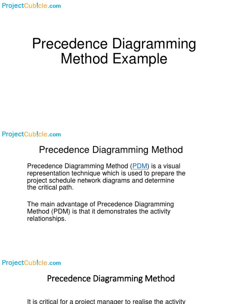 Precedence Diagramming Method Example PDF | PDF | Business | Technology ...