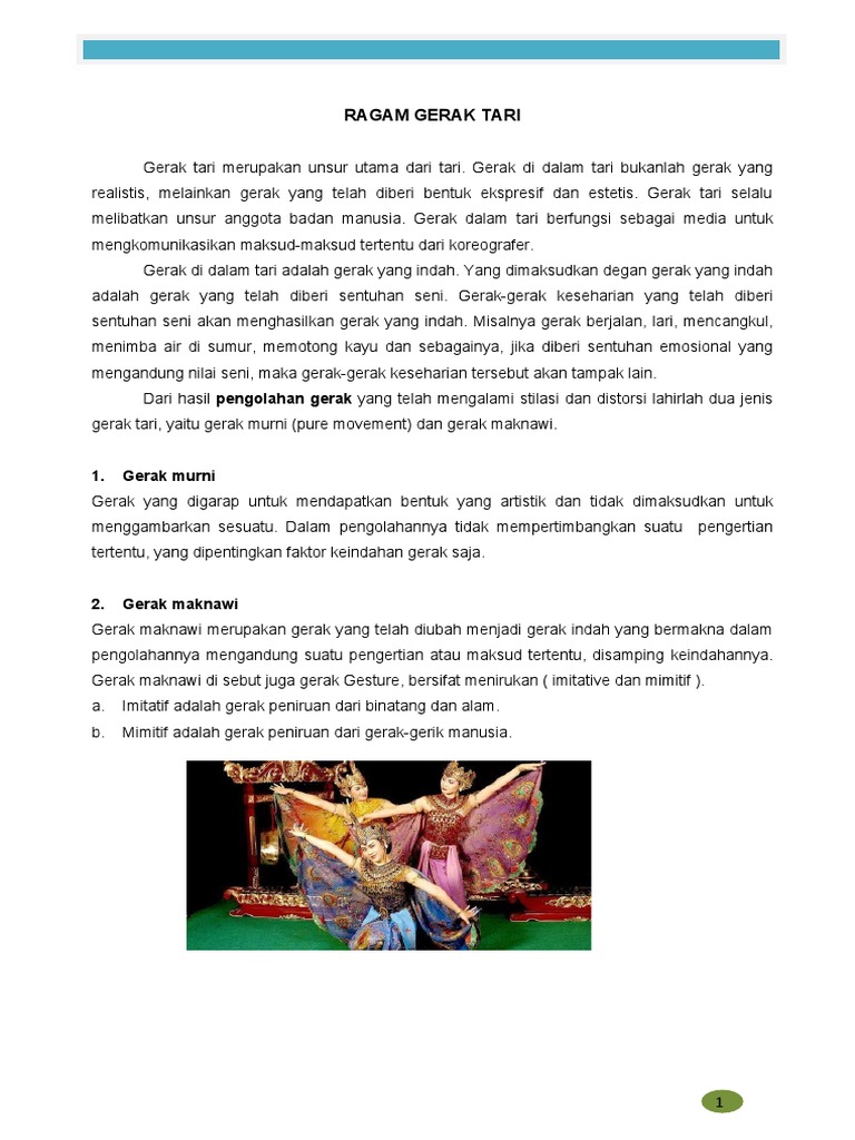 RAGAM GERAK TARI Oke | PDF