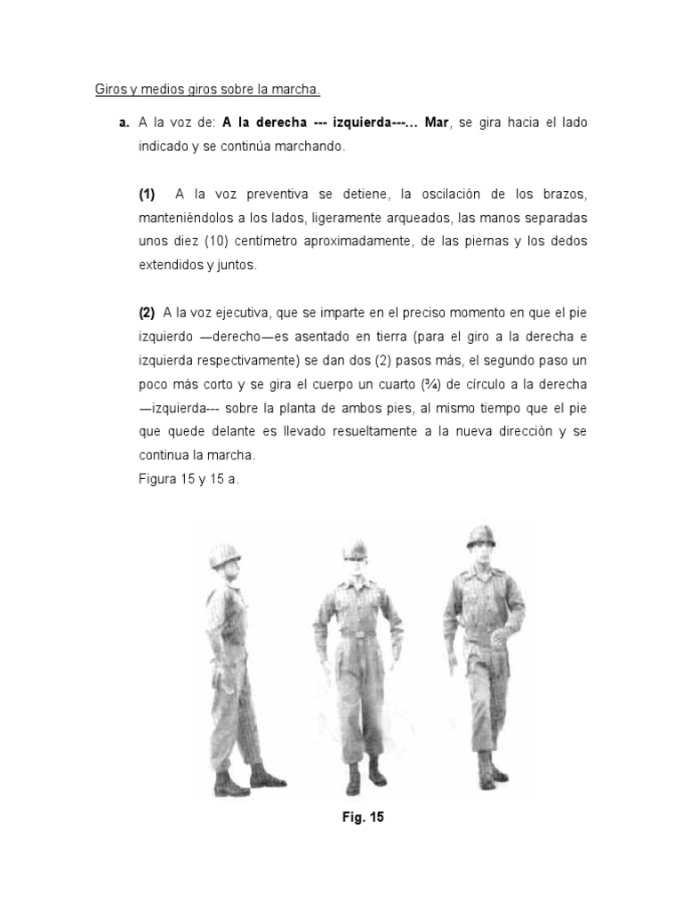 Giros y Marchas en Educación Premilitar | PDF