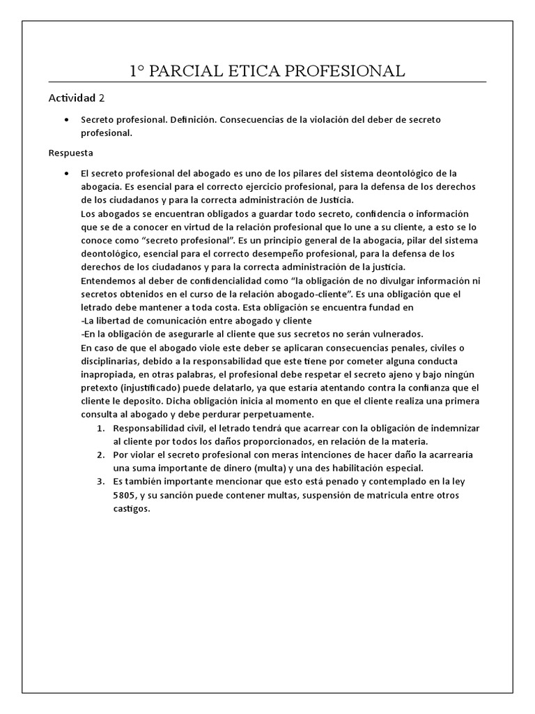 Actividad 2 ETICA PROFESIONAL | PDF