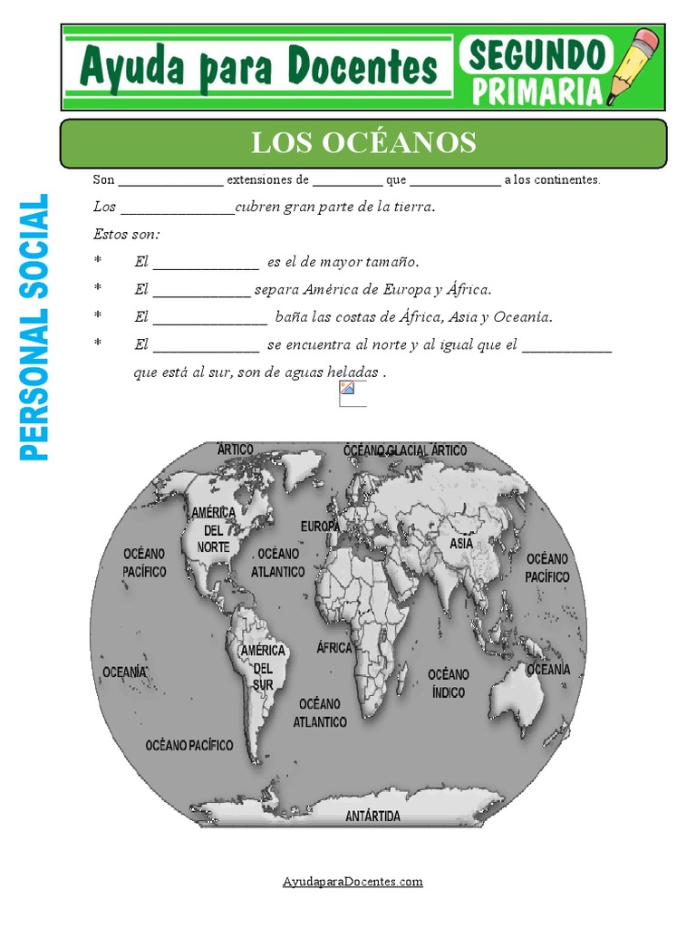 Actividades sobre los océanos para primaria | PDF | Artes del Lenguaje ...