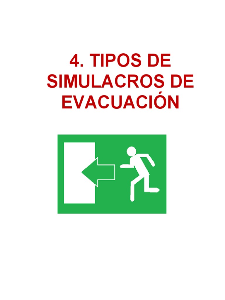 Tipos de Simulacros de Evacuacion | PDF | Simulación | Planificación