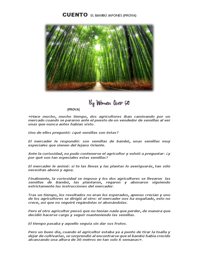 CUENTO El Bambú Japonés | PDF | Agricultura