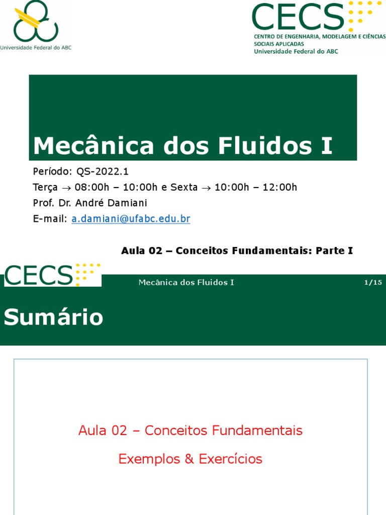 Aula 02 - Exercicios | PDF | Mecânica dos fluidos | Viscosidade
