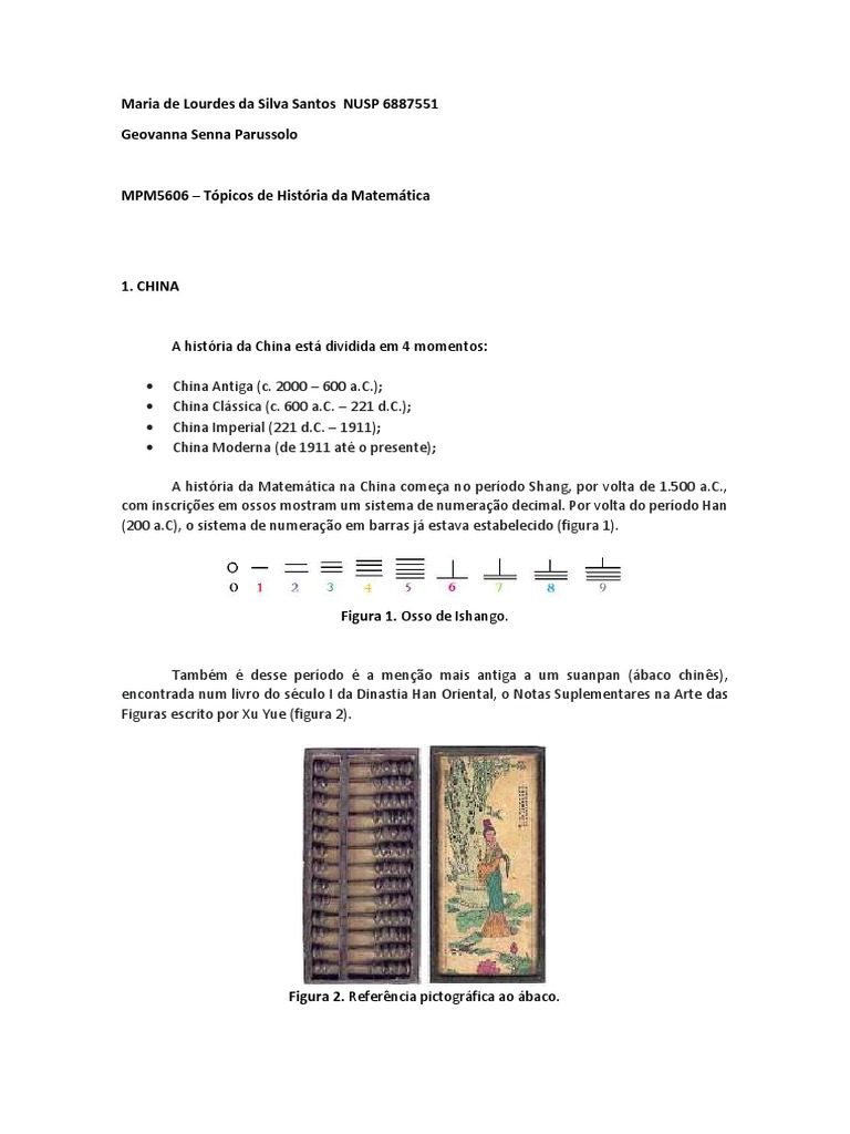 A Matemática Na Índia Antiga, Na China, Nas Amaricas e Na África | PDF ...