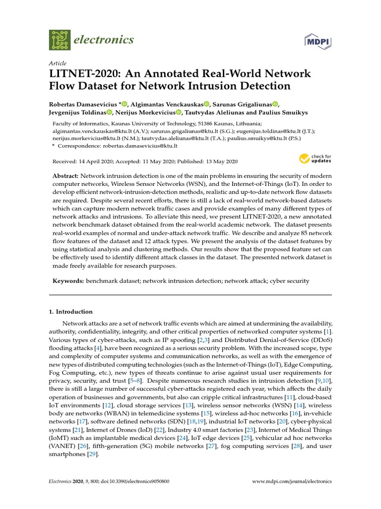 Flow Dataset For Network Intrusion Detection Pdf Denial Of Service Attack Transmission