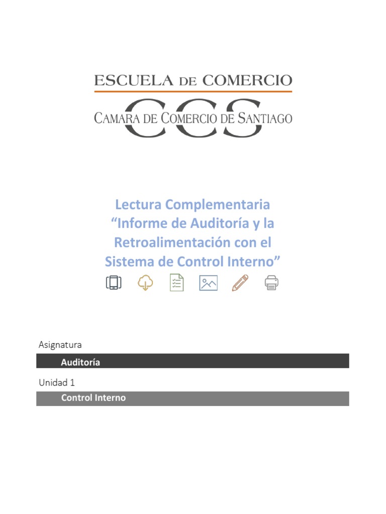 Auditoria U1 Material Complementario Lectura | PDF | Auditoría | Contralor