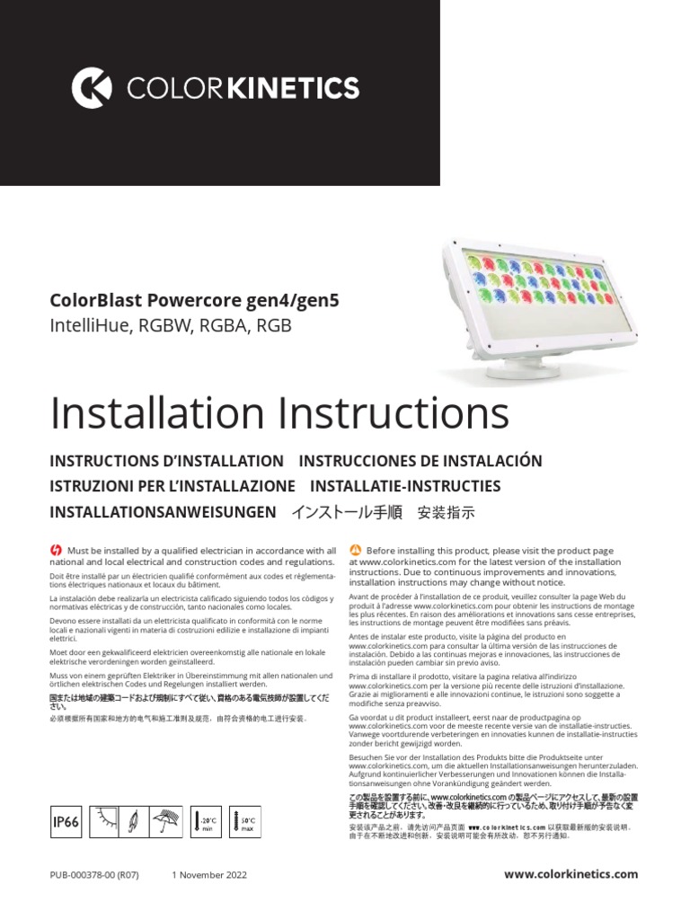 Instructions d'installation ColorBlast | PDF | Génie du bâtiment ...