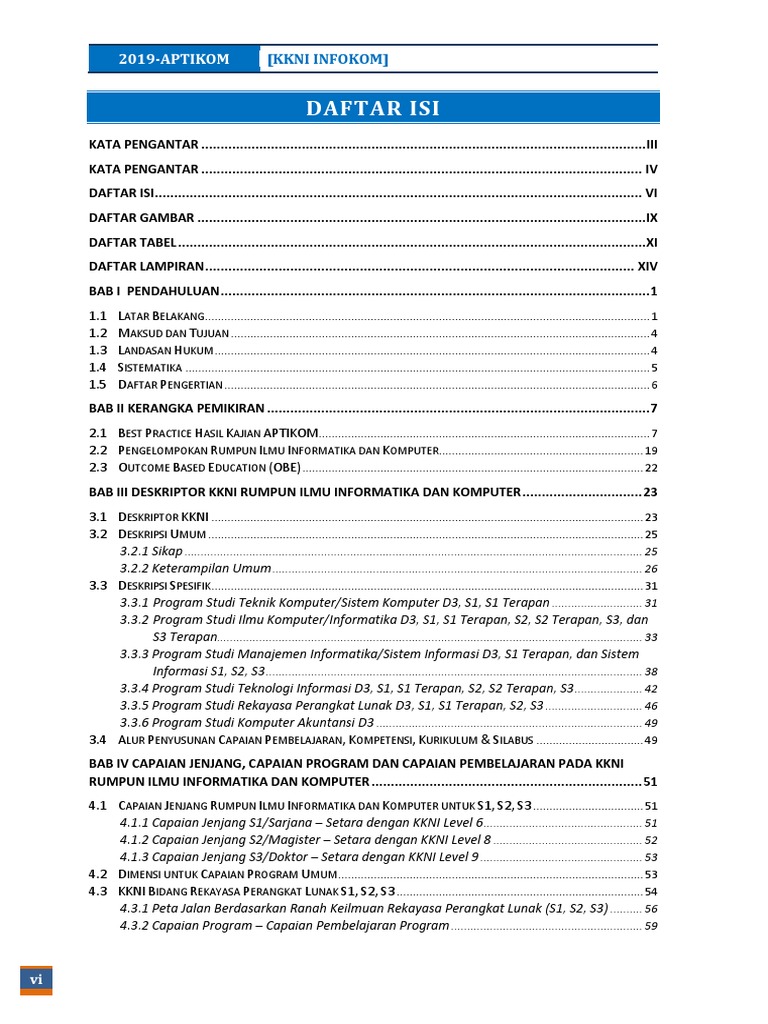 DaftarIsi - KKNI INFOKOM | PDF
