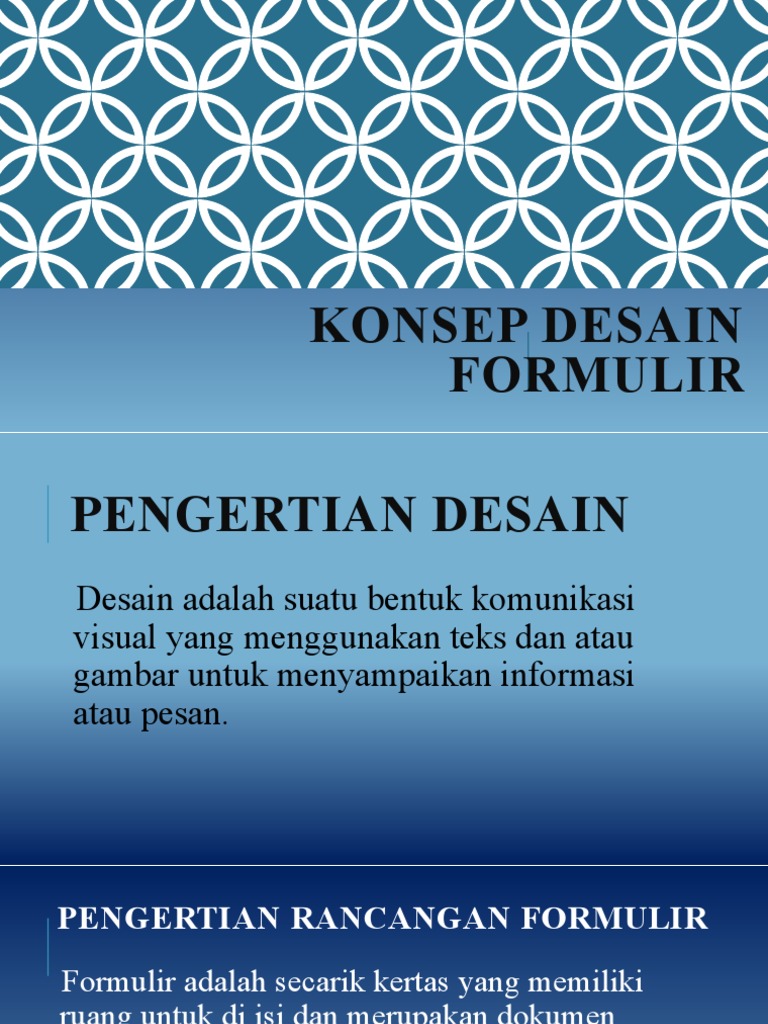 Konsep Desain Formulir | PDF