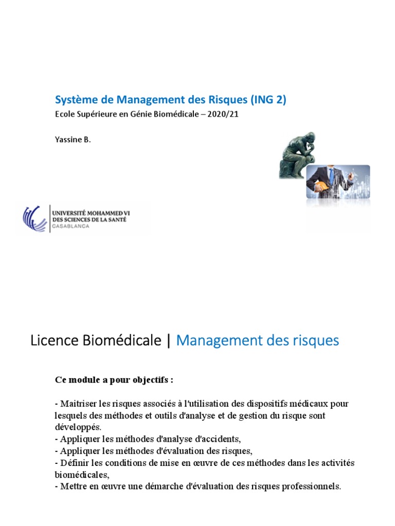 Gestion des Risques Biomédicaux | PDF | Risque