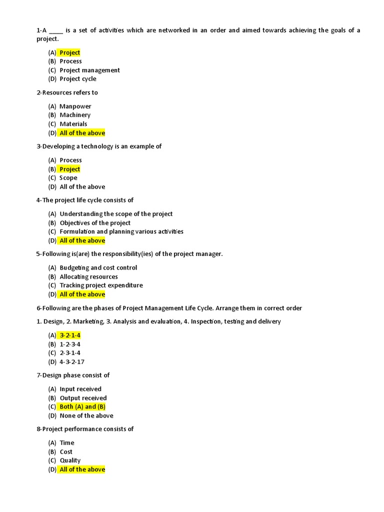 Ppa MCQ | PDF | Project Management | Life Cycle Assessment