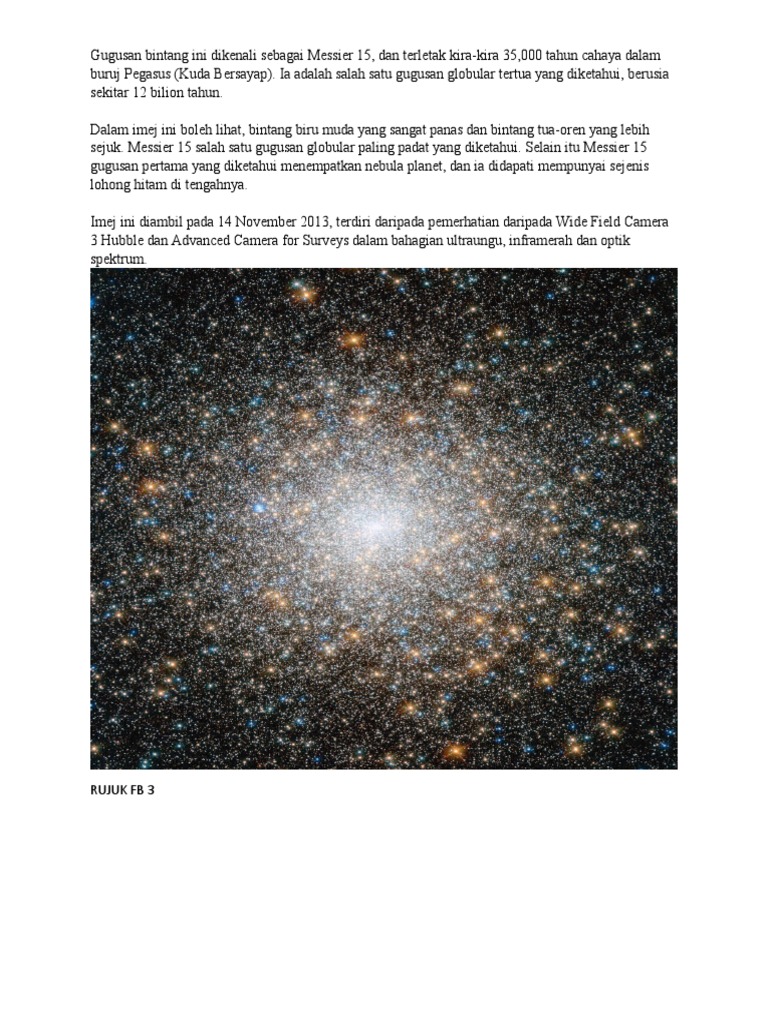 Gugusan bintang ini dikenali sebagai Messier 15 | PDF