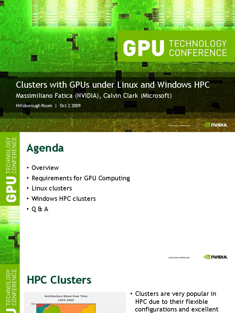 Clusters With GPUs Under Linux and Windows HPC | PDF | Graphics Processing Unit | Computer Cluster