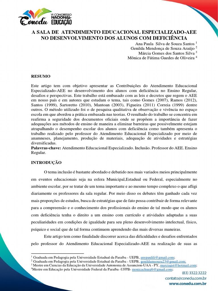 A Sala de Aee | PDF | Educação Especial | Aprendizado