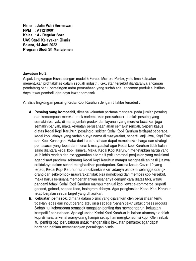 Juliaputri SKB A11219001 Uas | PDF