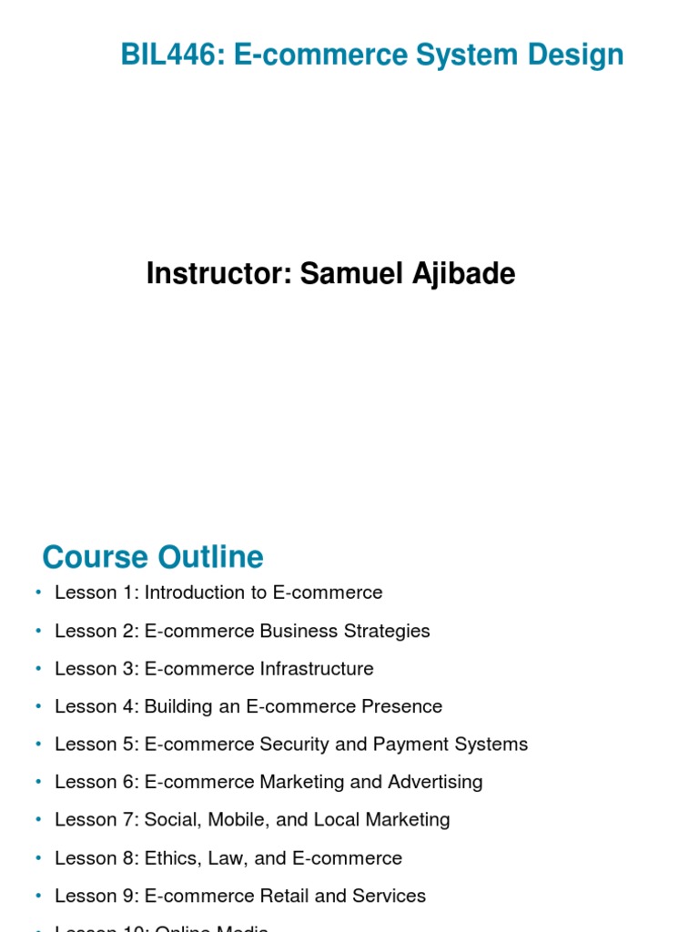 Ecommerce-Lesson 1 | PDF