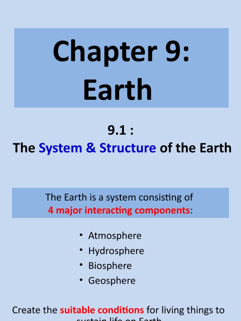 9.1 THE SYSTEM & STRUCTURE OF THE EARTH Nota Pelajar | PDF