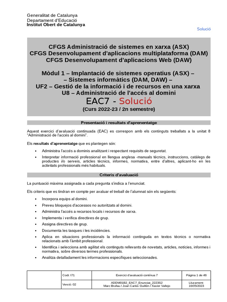 ADD M01B2 EAC7 V1 Solució | PDF