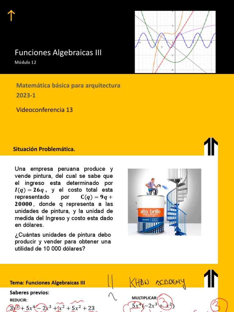 Semana 13 - Arq - Funciones Algebraicas Iii | PDF | División (Matemáticas) | Función (Matemáticas)