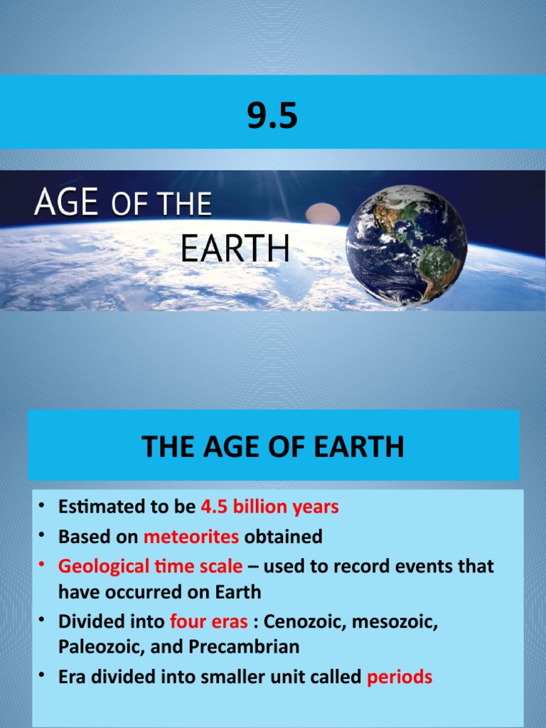 9.5 Age of Earth | PDF