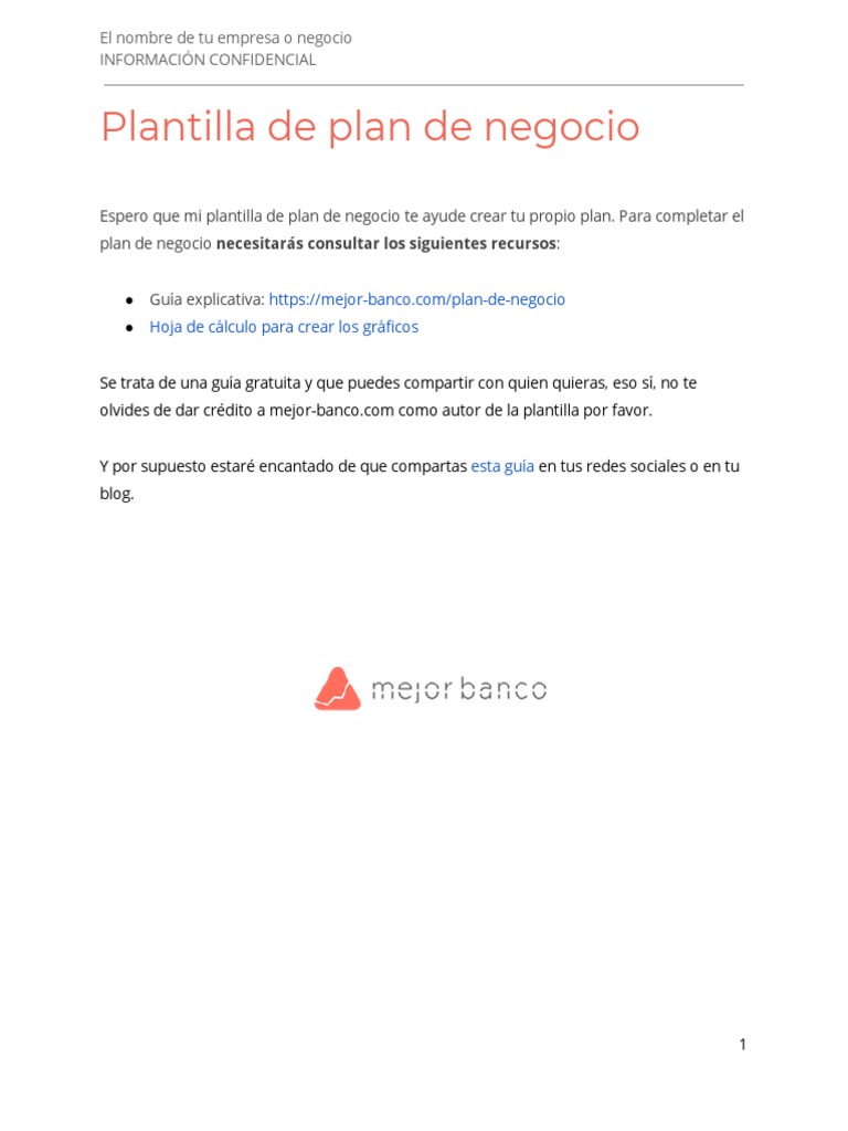 Plan de Negocio | PDF