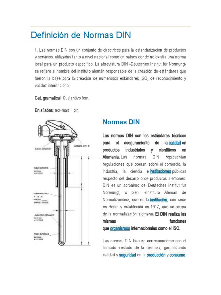 Definición y Función de Normas DIN | PDF | Economias | Business
