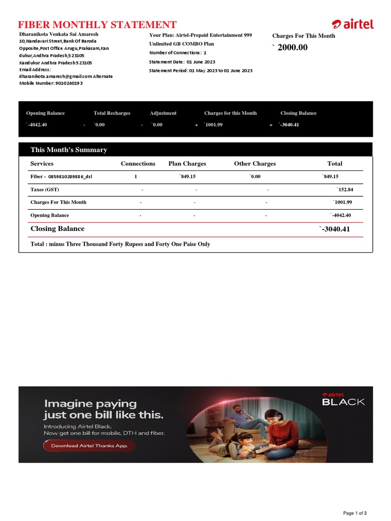 June 2023 Broadband Bill | PDF